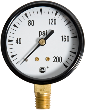 Standard Pressure Gauge | 0-200 PSI, 2311FA