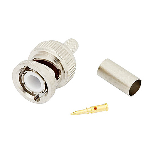 BNC Male Connector | Straight, Crimp/Solder
